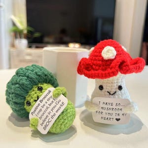 Positive Broccoli/mushroon/guac/avocado Handmade Crochet Birthday Gifts ...