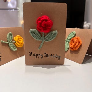 Crochet Birthday Card Crochet Gift Card Crochet Greeting Card ...