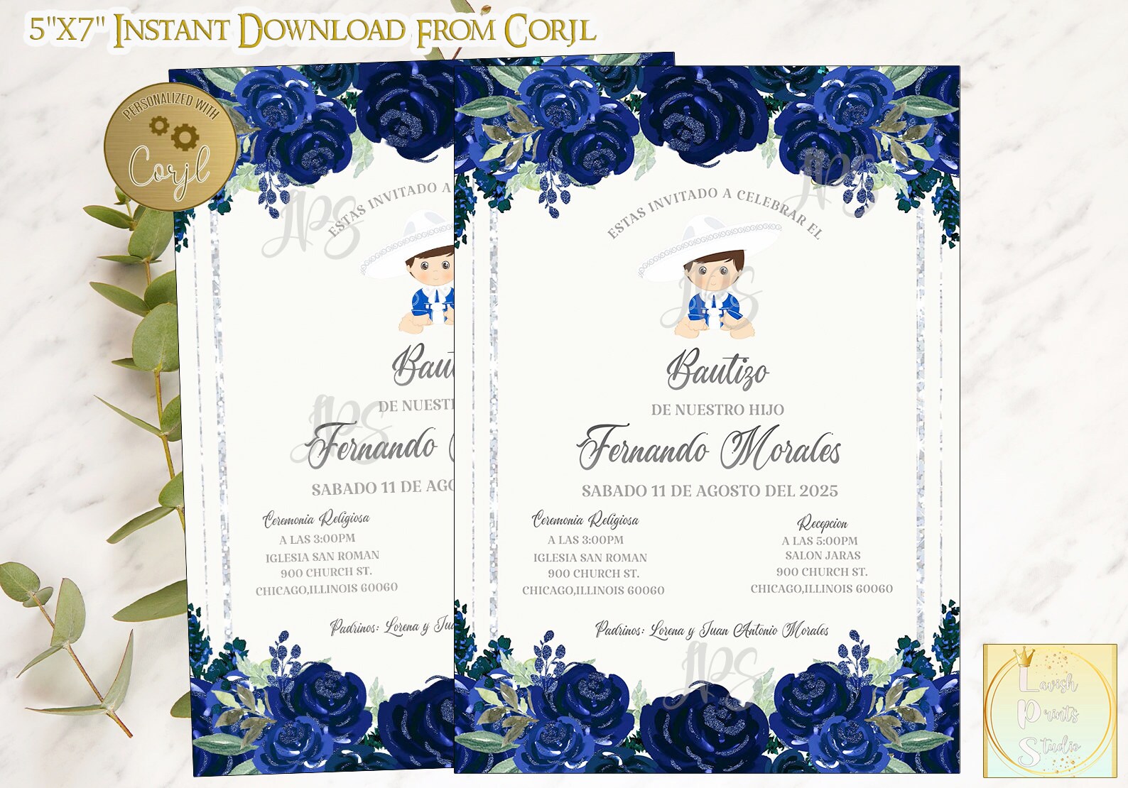 Charro Invitations,navy Blue Silver Charro Invites, Invitaciones De ...