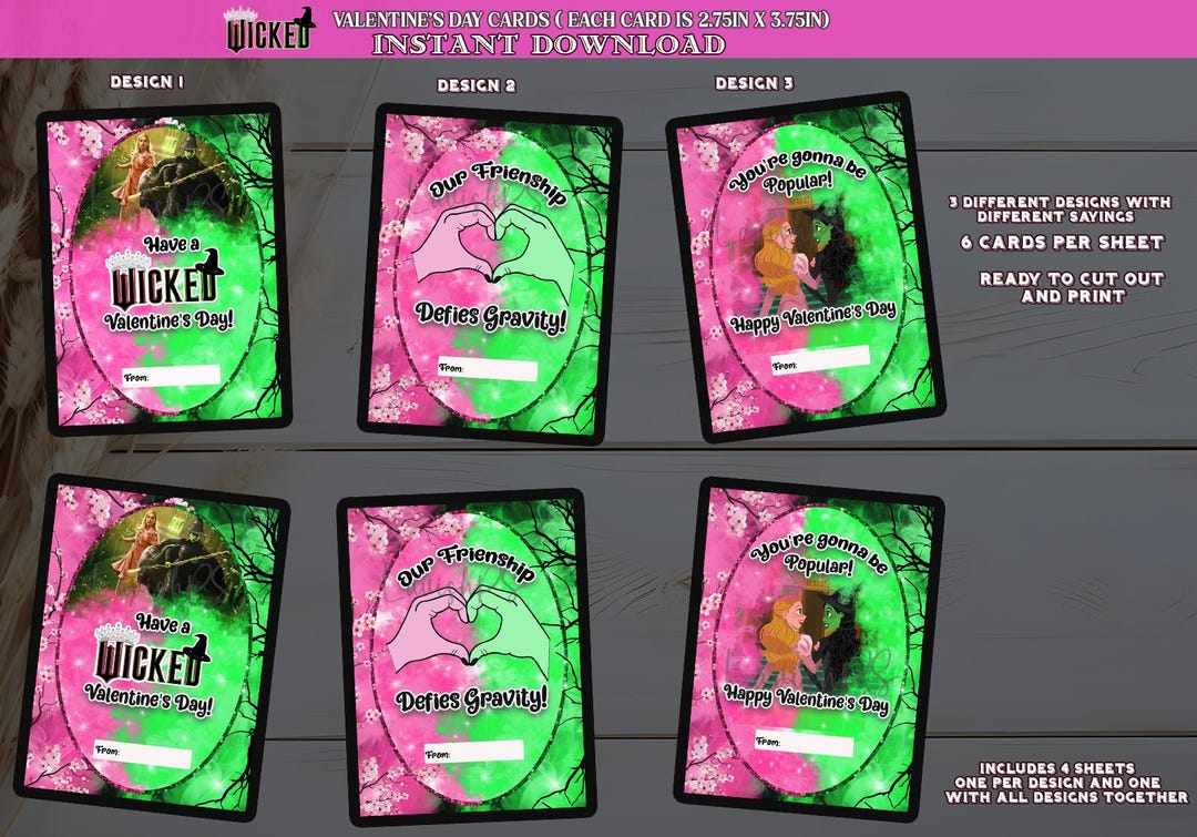 Wicked Valentines Day Cards,wicked Movie Valentine Cards, Galinda and ...
