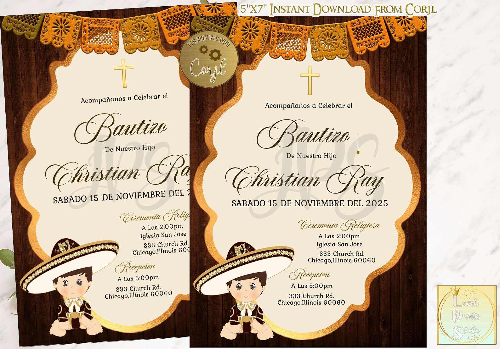 Charro Invitation,mexican Theme Invites,spanish Baptism, Charro Theme ...