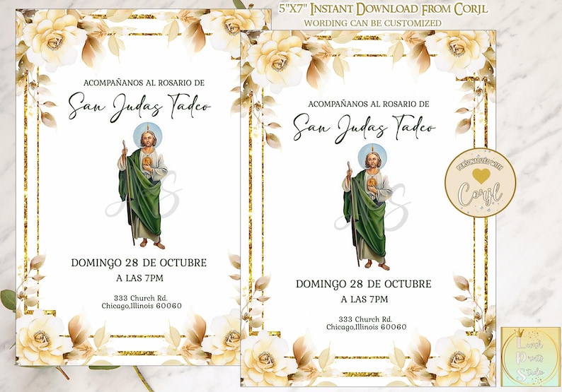 San Judas Tadeo Rosario, San Judas Invitaciones, San Judas,invitaciones ...