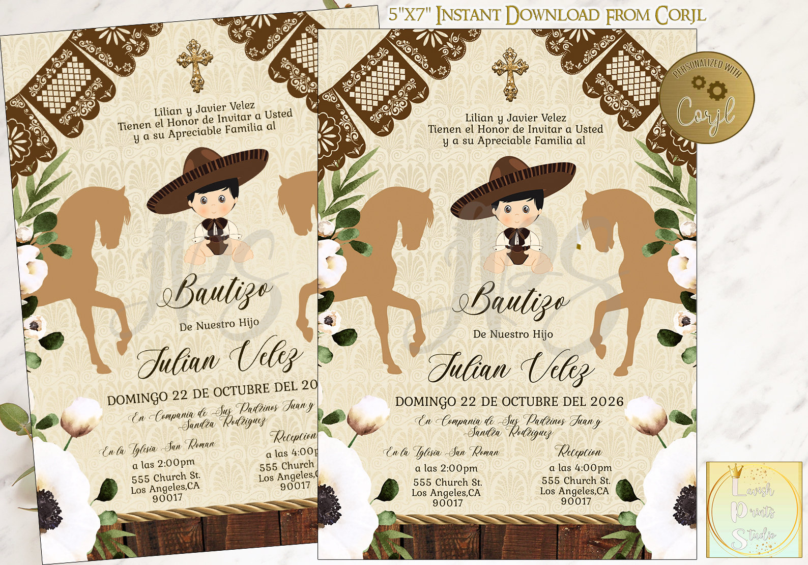Charro Invitation, Mexican Charro Theme ,spanish Charro Invitation ...