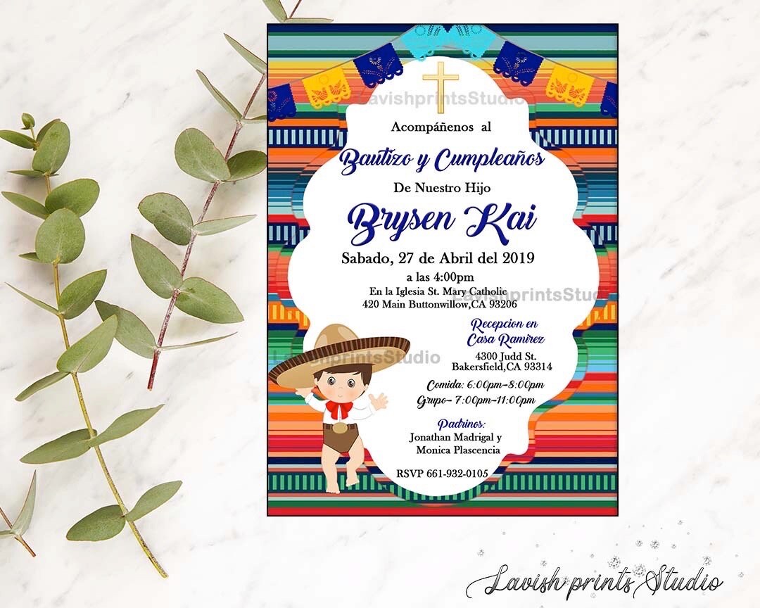 Charro Invitation Mexican Charro Theme Invitesbautizo - Etsy