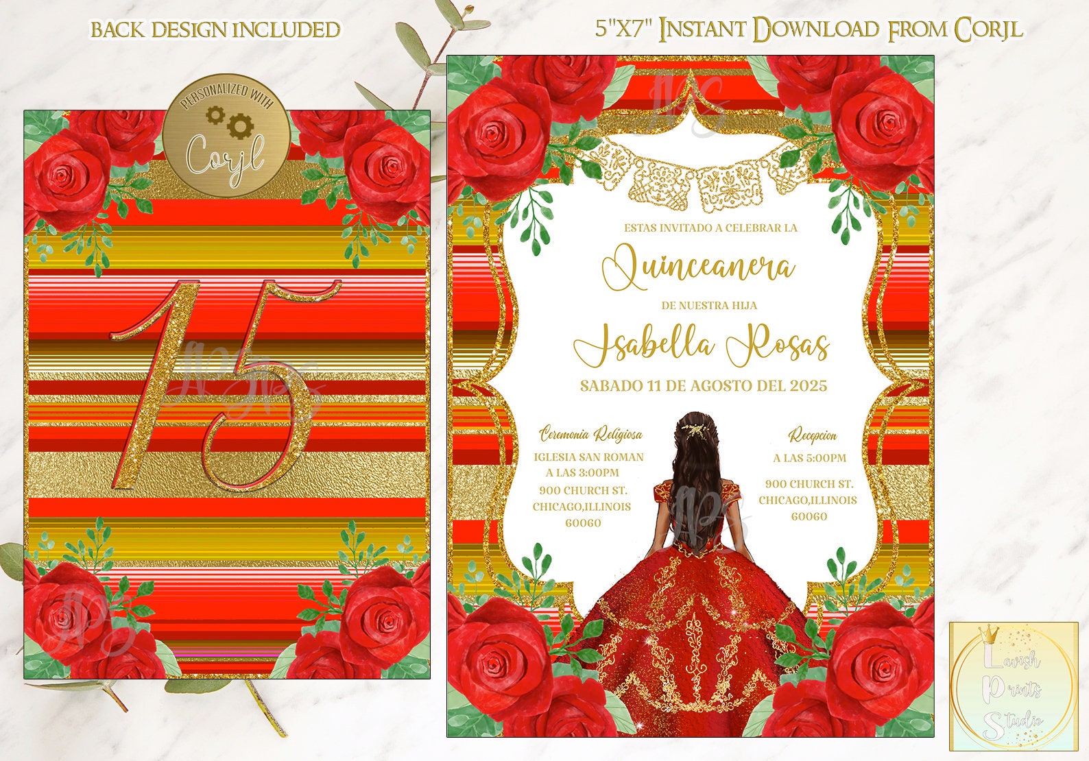 Editable Red Charro Dress Mexican Invite, Mexican Charra Theme, Red ...