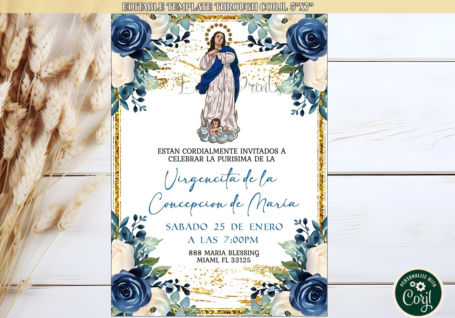 Virgen Maria Inmaculada Concepcion, Invitation Immaculate Concepcion ...