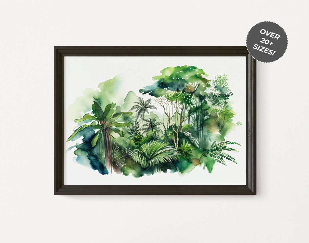 Landscape Print Daintree Rainforest | Digital Download | Watercolour ...