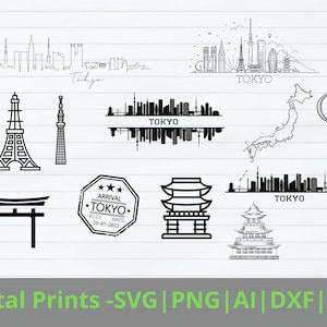 Tokyo Svg Cut File | Tokyo Skyline SVG | SVG |png|commercial & Personal ...