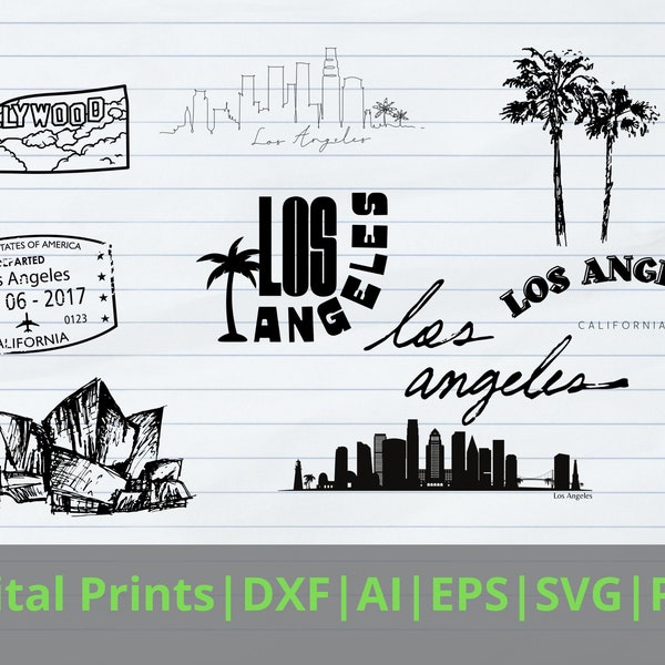 Los Angeles Svg - Etsy