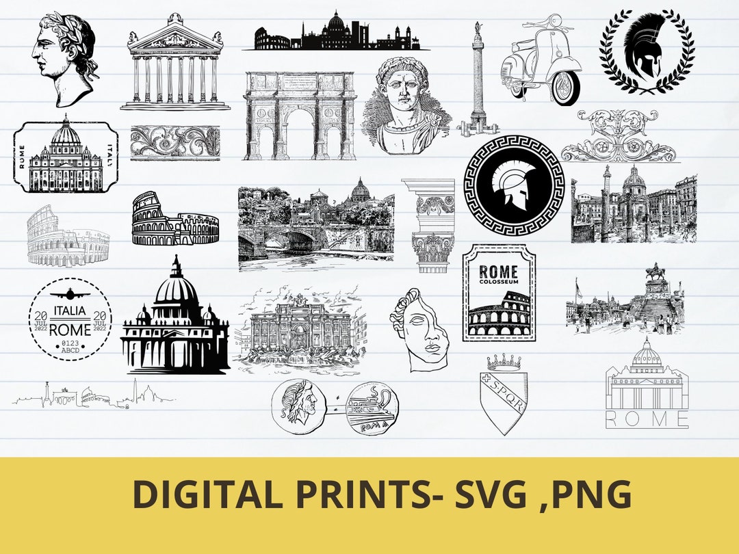Roma Svg Cut File /colosseo SVG / SVG /tervi Fountain Png/commercial ...