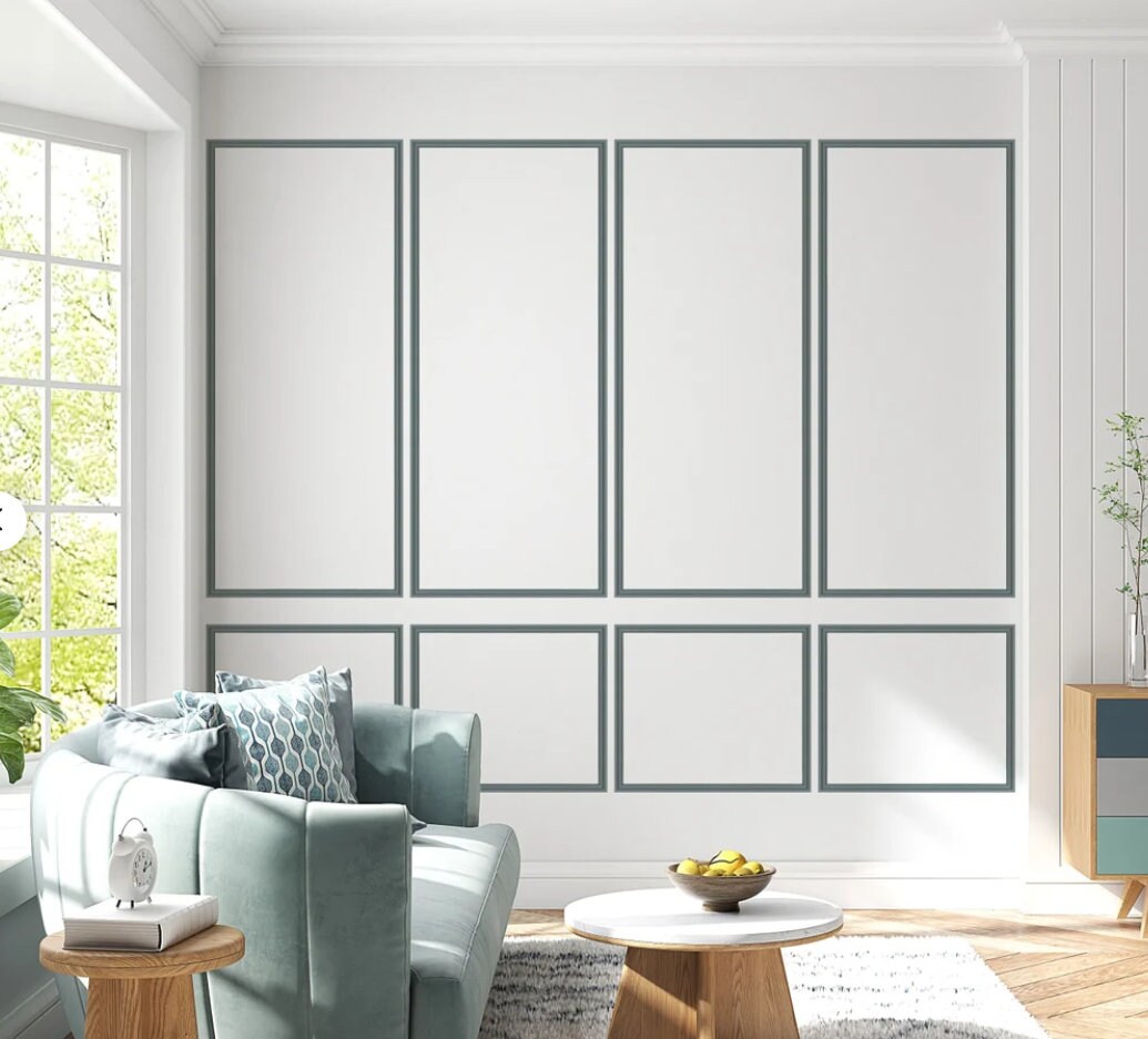 Desing Lath 098 in 8 Frames Wall Molding Kit Ready to - Etsy