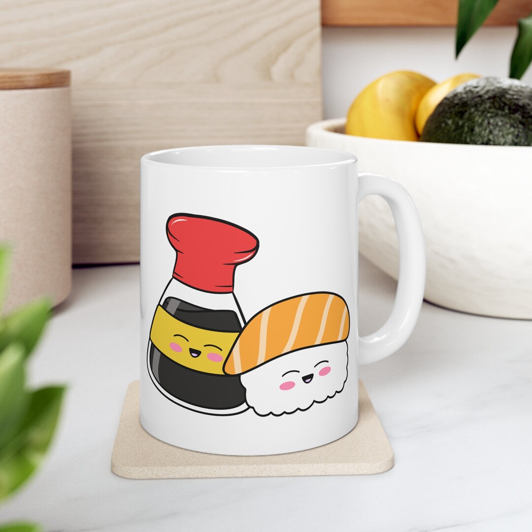 Sushi Mug Cute Sushi Gift for Girlfriend Funny Mug Coffee Gift for Her ...