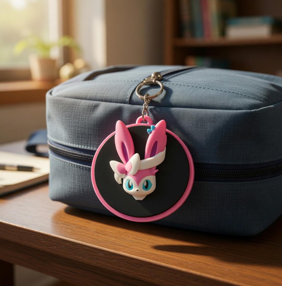 Sylveon Keychain STL File – 3D Print Fan Art – Instant Digital Download ...