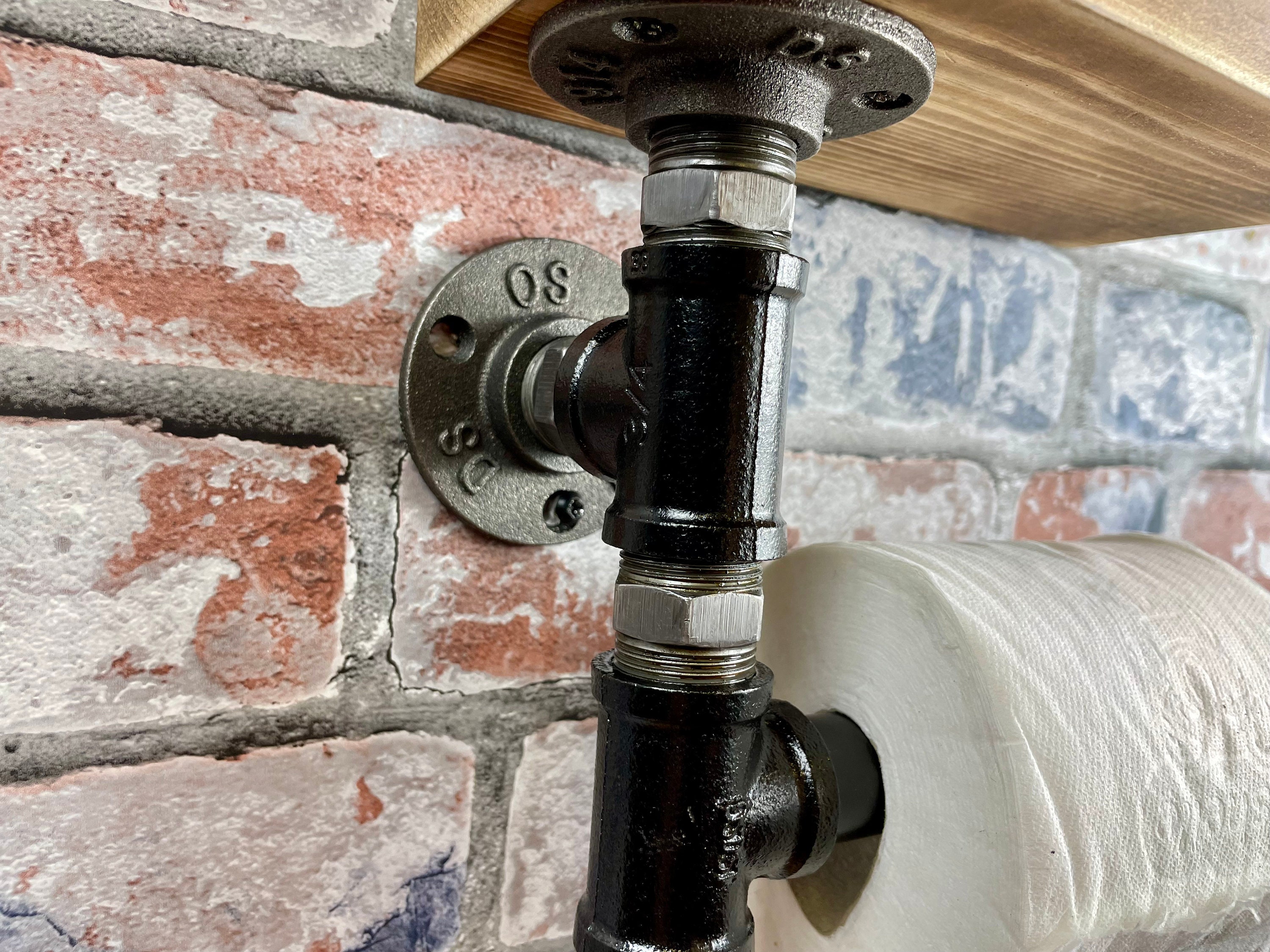 Industrial Style Pipework Toilet Roll Holder | Loft Living | Steampunk ...