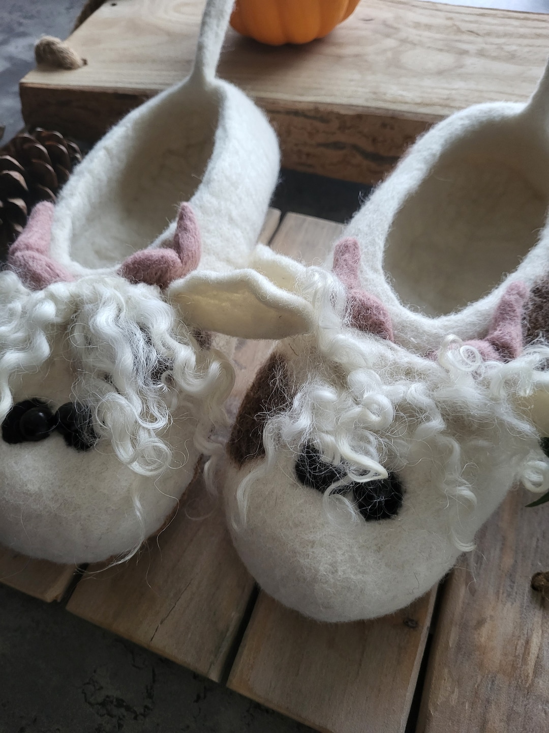 Cowboy Cowgirl Handmade Felted Slippers, Eco Wool Warm Handcrafted ...