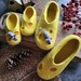 Felted Wool Mouse Cheese Slippers, Handmade Home Shoes, Gift for Mom ...