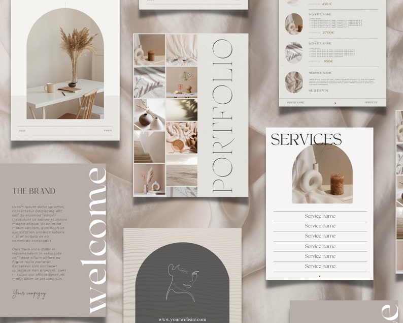 Services & Pricing Guide Aesthetic Client Brochure Template: Portfolio ...