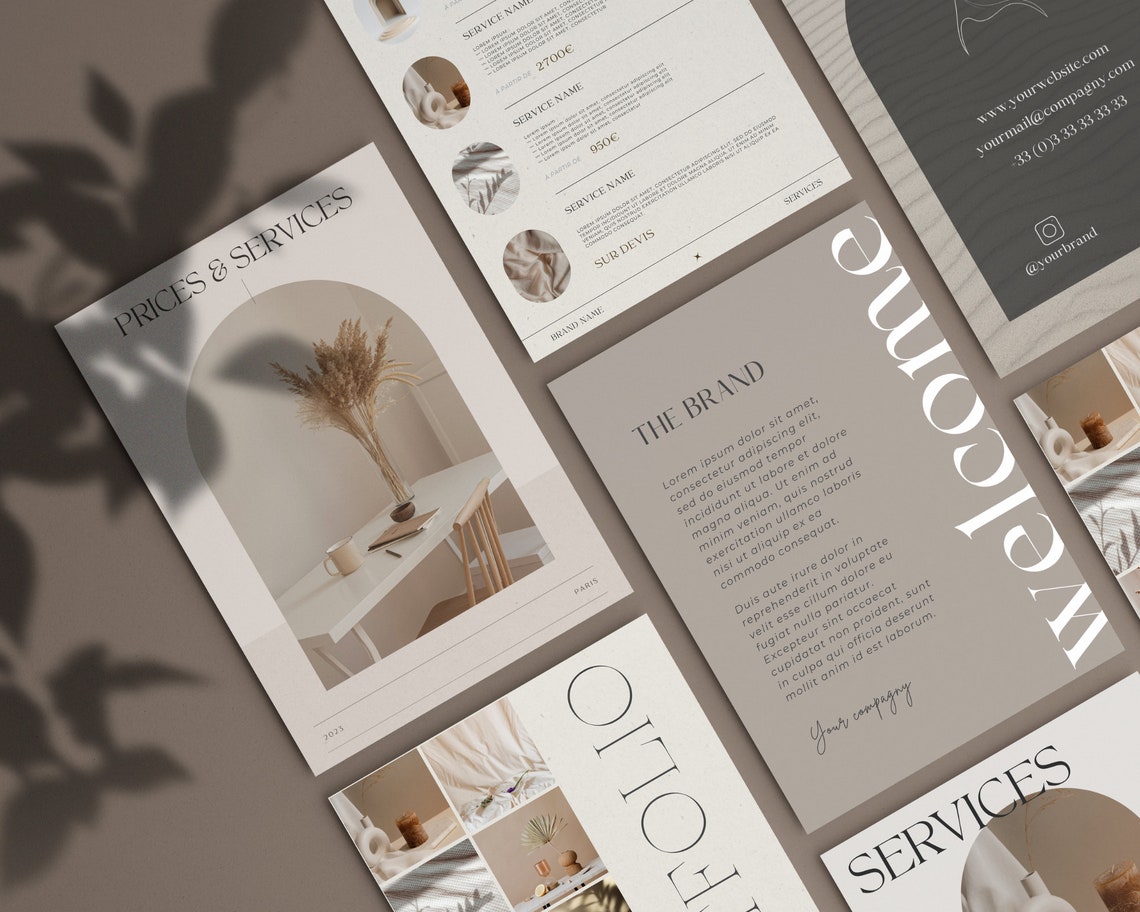 Services & Pricing Guide Aesthetic Client Brochure Template: - Etsy