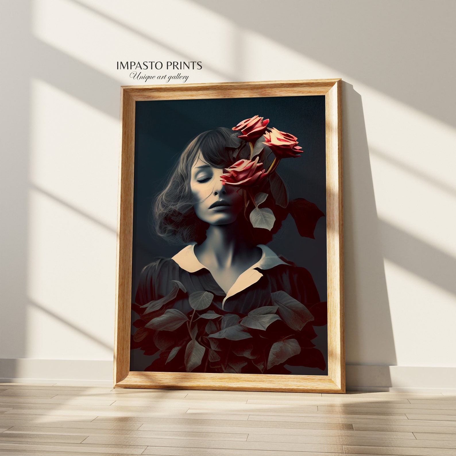 Dark Academia Decor Woman Dark Academia Prints Women Prints Dark Floral ...