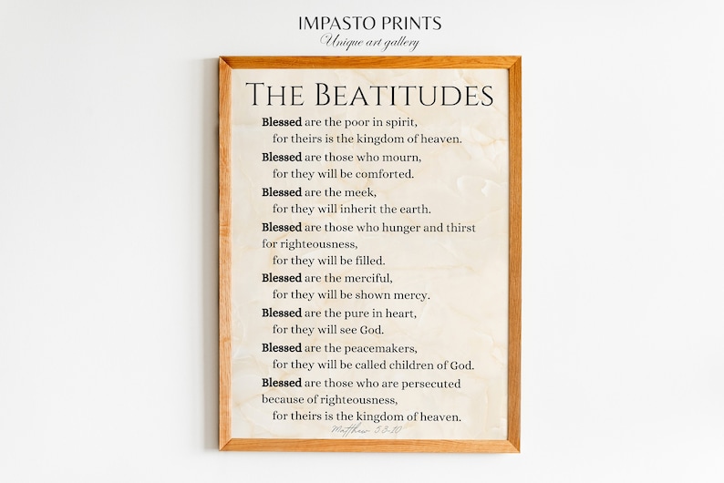 Beatitudes Wall Art Beatitudes Printable Christian Wall - Etsy