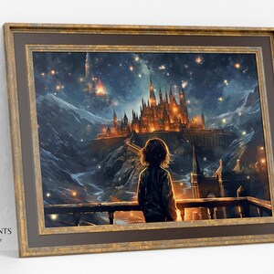 Wizard Inspired Poster, Vintage Wizard School, , Wizard World, Van Gogh ...