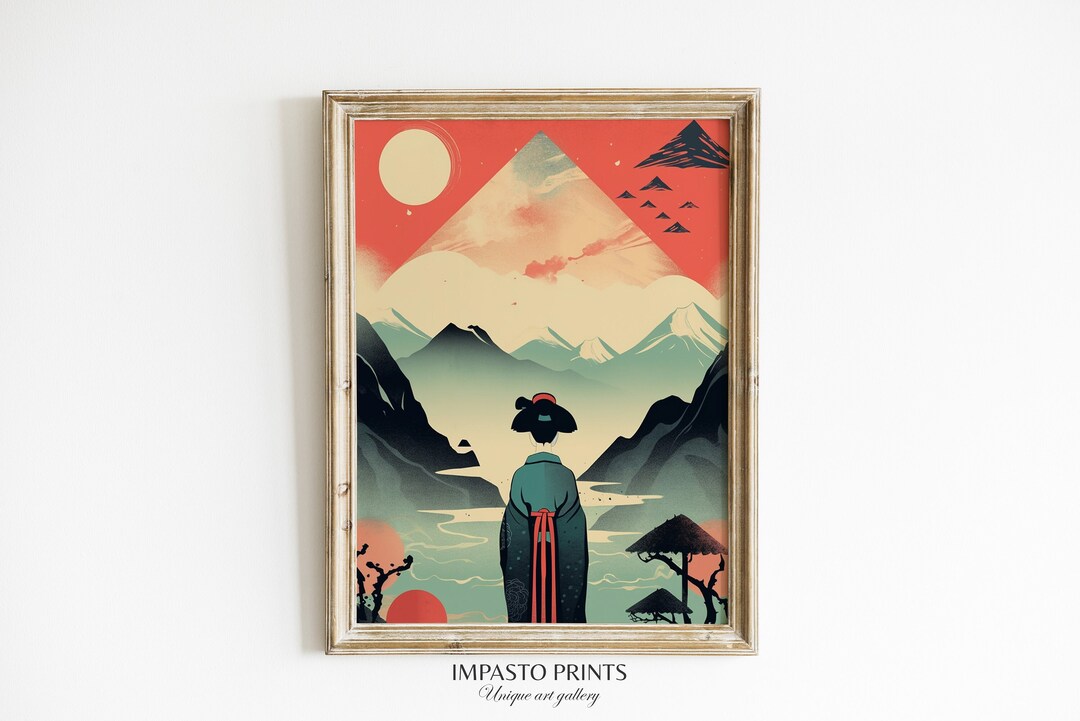 Japanese Vintage Poster Japanese Mountain Fuji Poster Japanese Wall ...