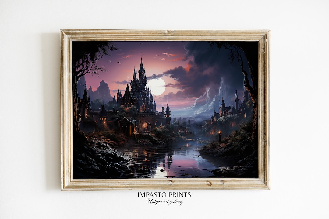 Gothic Wizard Posters Digital Print, Wizard School Art, Gothic Room ...