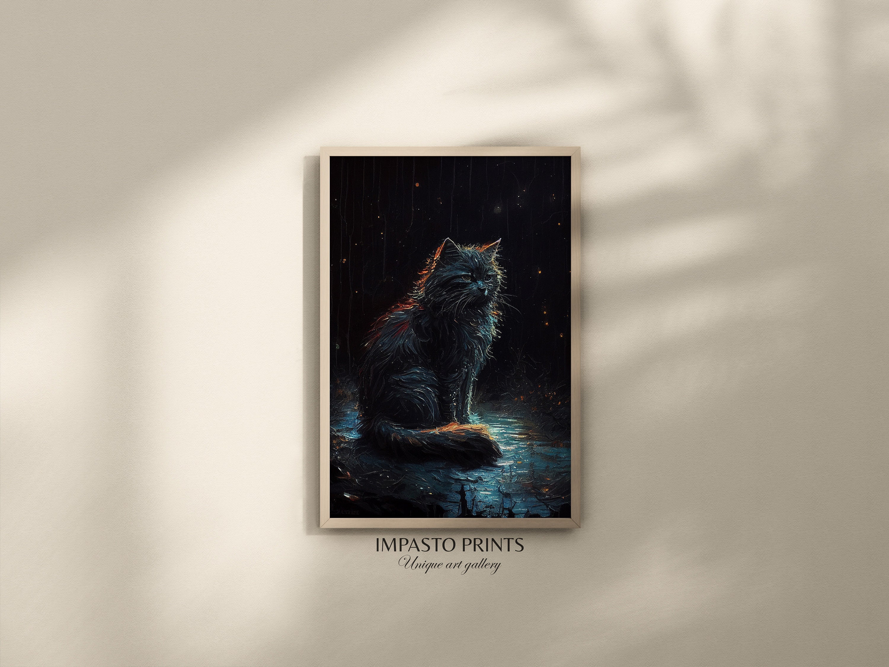 Dark Academia Decor Cat Dark Academia Prints Cat Wall Art - Etsy