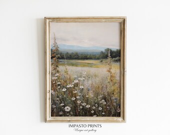 Wildflower Field Print Photography Art Print Digital - Etsy