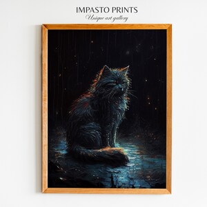 Dark Academia Decor Cat Dark Academia Prints Cat Wall Art Vintage Oil ...