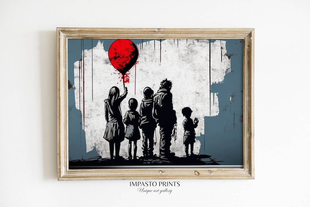 Banksy Inspired Art Painting Banksy Art Work Street Art Prints Girl ...