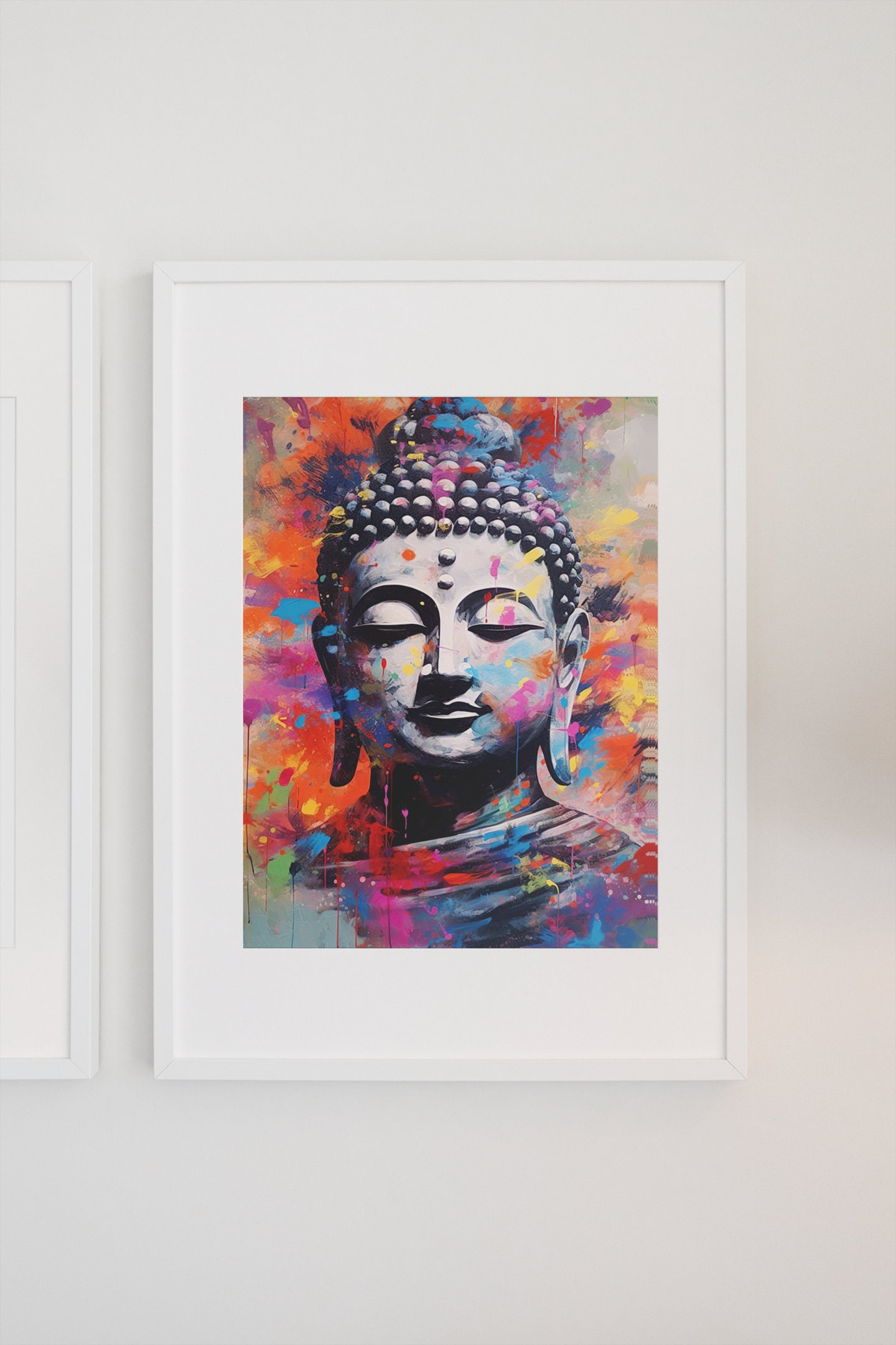 Abstract Buddha Wall Art, Digital Download, Colorful Buddha Digital ...