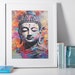 Abstract Buddha Wall Art, Digital Download, Colorful Buddha Digital ...