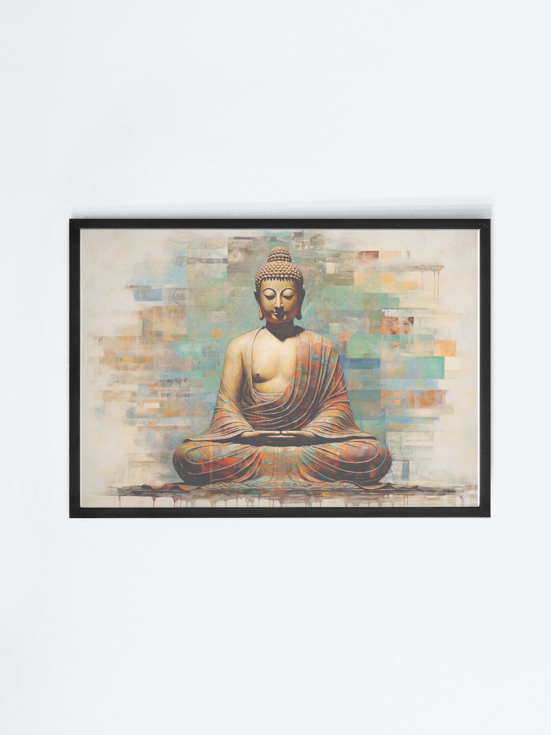 Meditating Buddha Wall Art, Spiritual Poster for Home Wall Decor ...