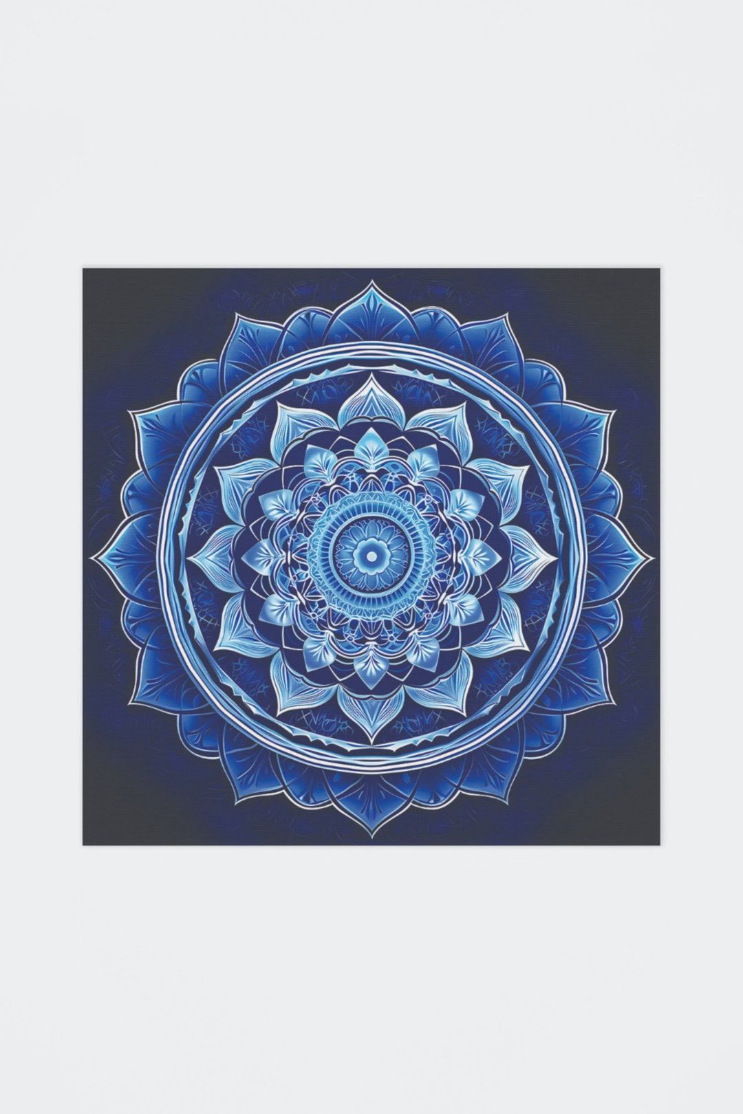 Blue Lotus Mandala Digital Download, Flower of Life, Spiritual Art, Zen ...