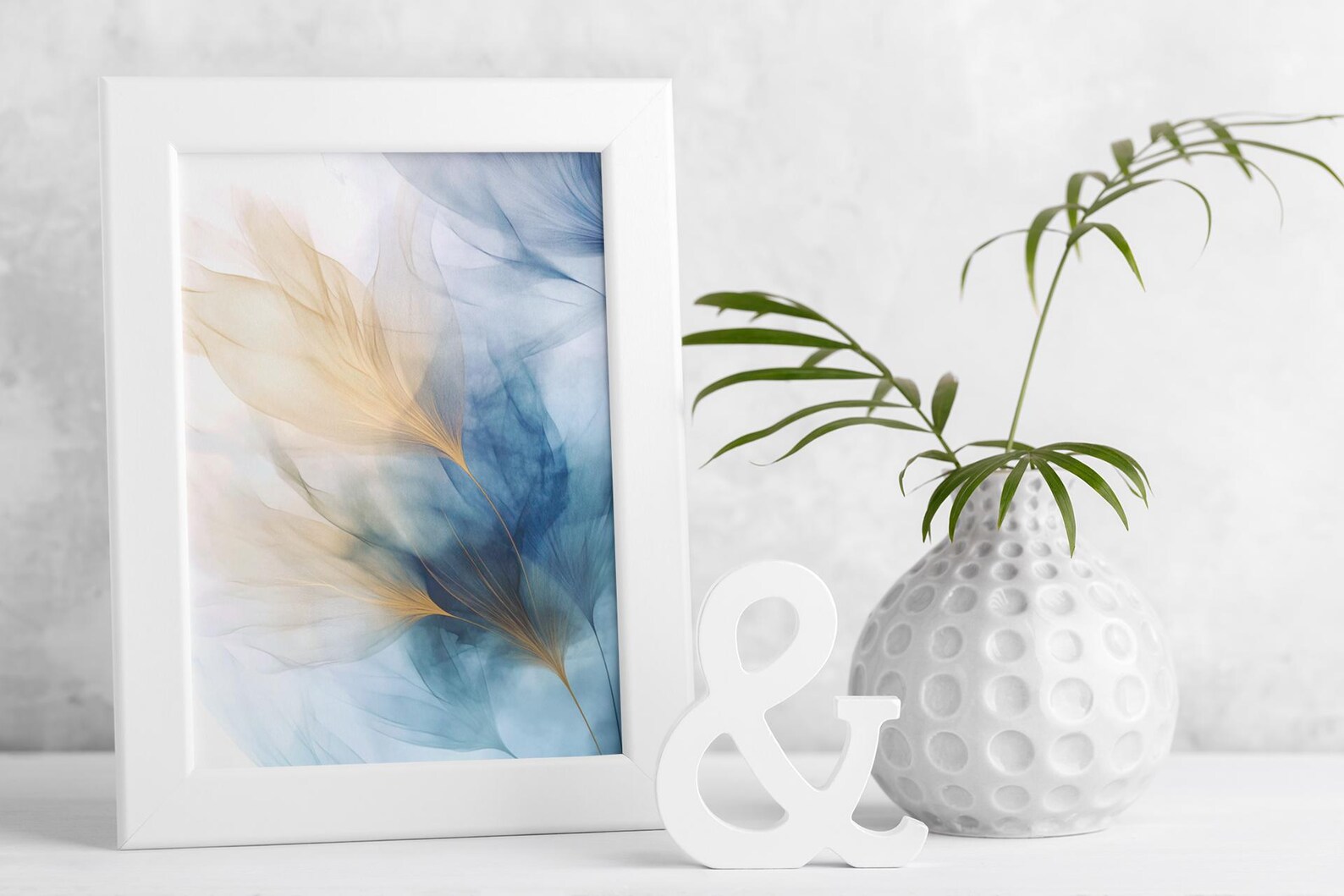Ethereal Feather Abstract Art Digital Download | Soothing Botanical ...
