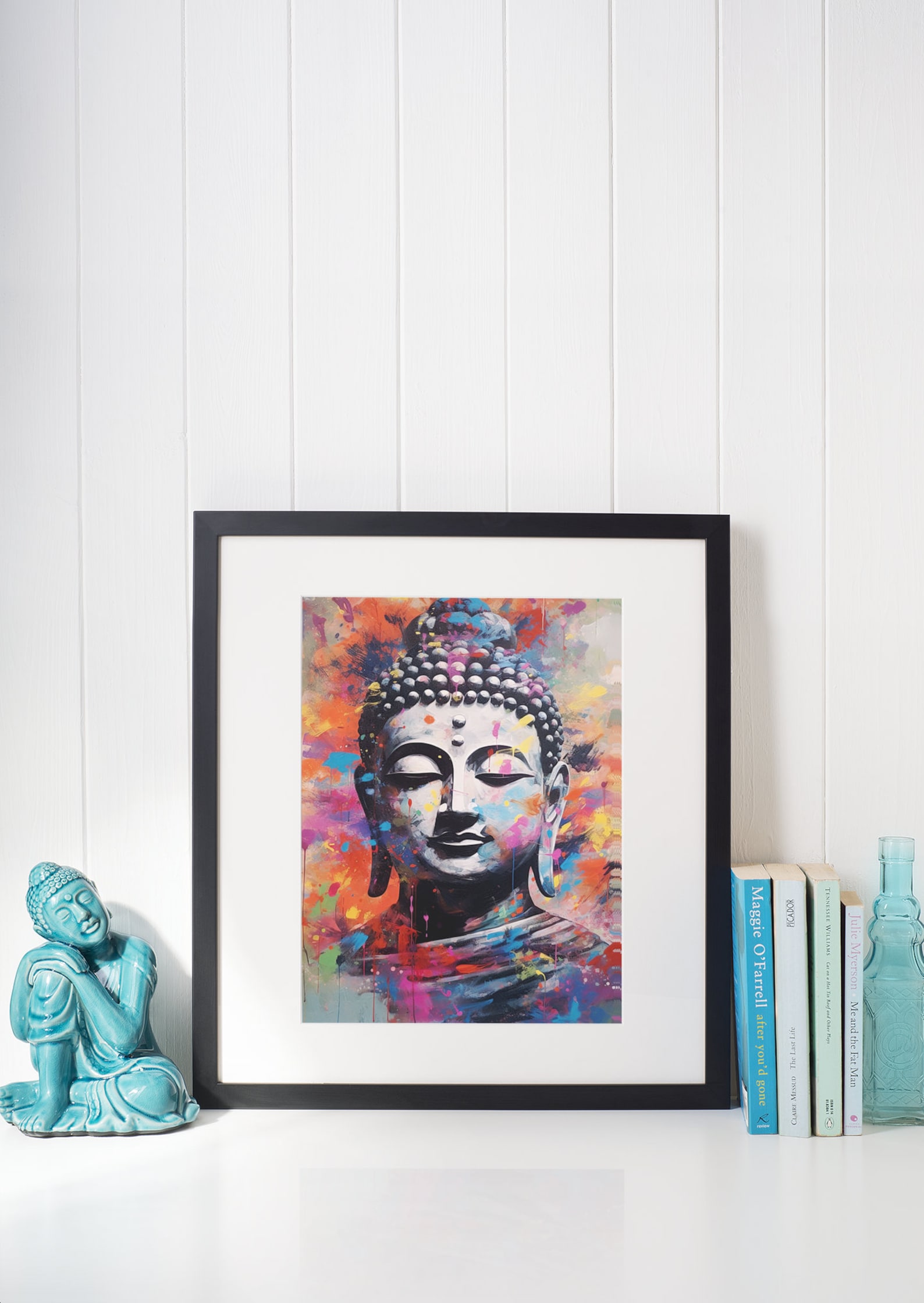 Abstract Buddha Wall Art, Digital Download, Colorful Buddha Digital ...
