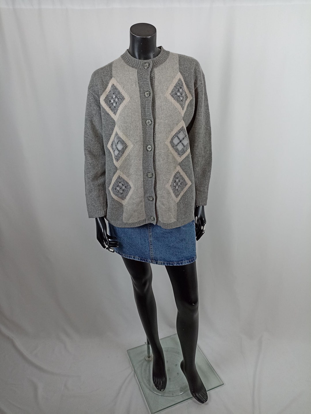 Vintage Cardigan, Vintage Argyle Cardigan, Vintage Golfing Cardigan ...
