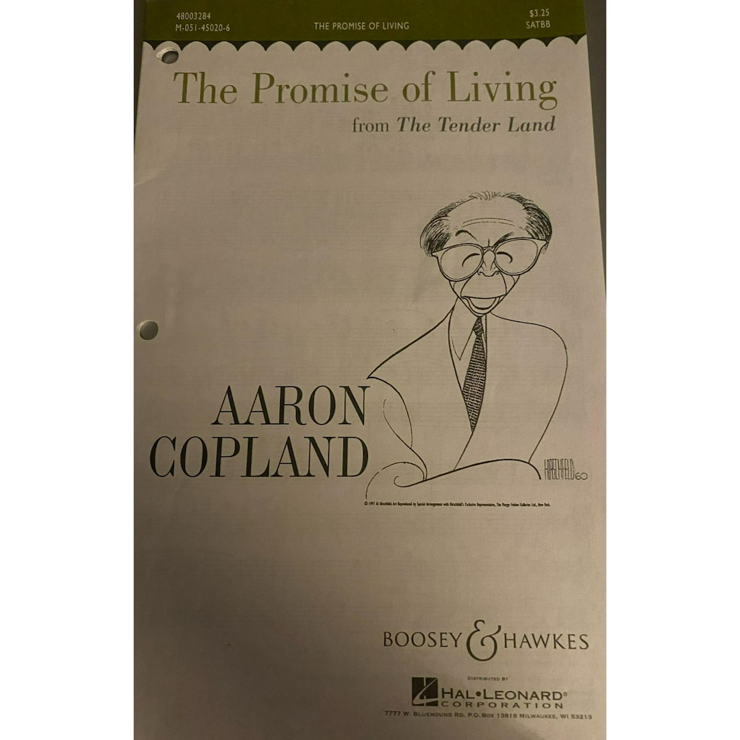 Rare the Promise of Living From the Tender Land by Aaron Copland Sheet ...