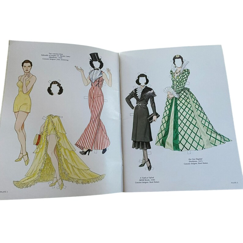 Vintage Vivien Leigh Paper Dolls in Full Color 1981 by Tom Tierney ...