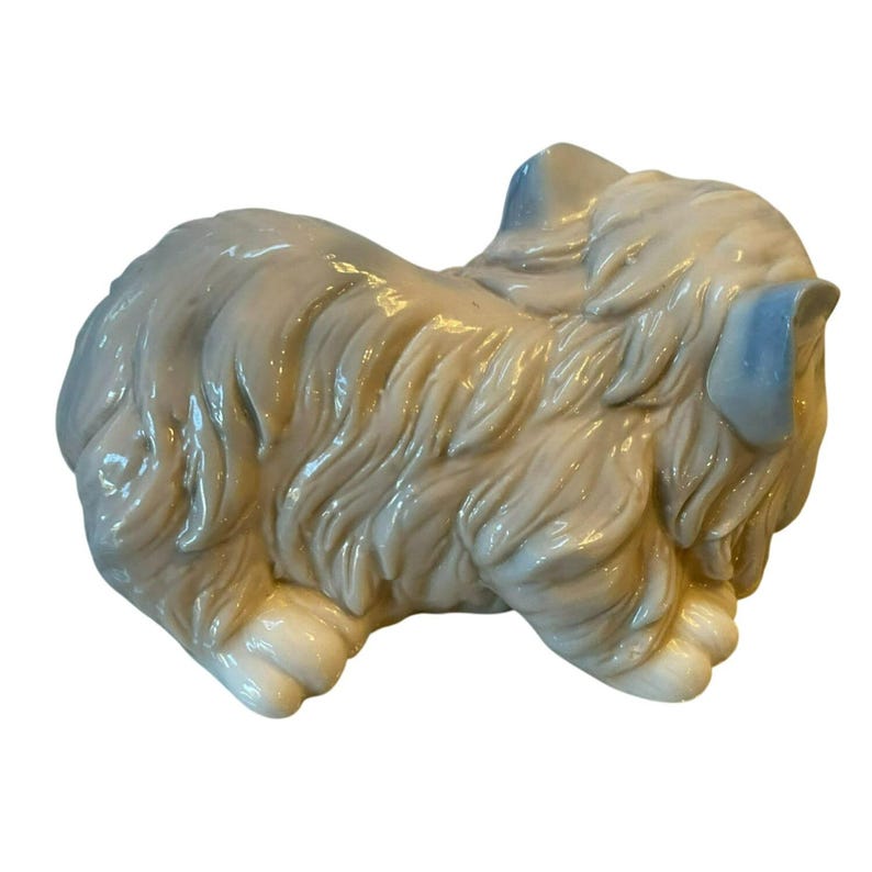 Vintage Syroco Porcelain Persian Cat Figurine Gray & Blue Glaze - Etsy