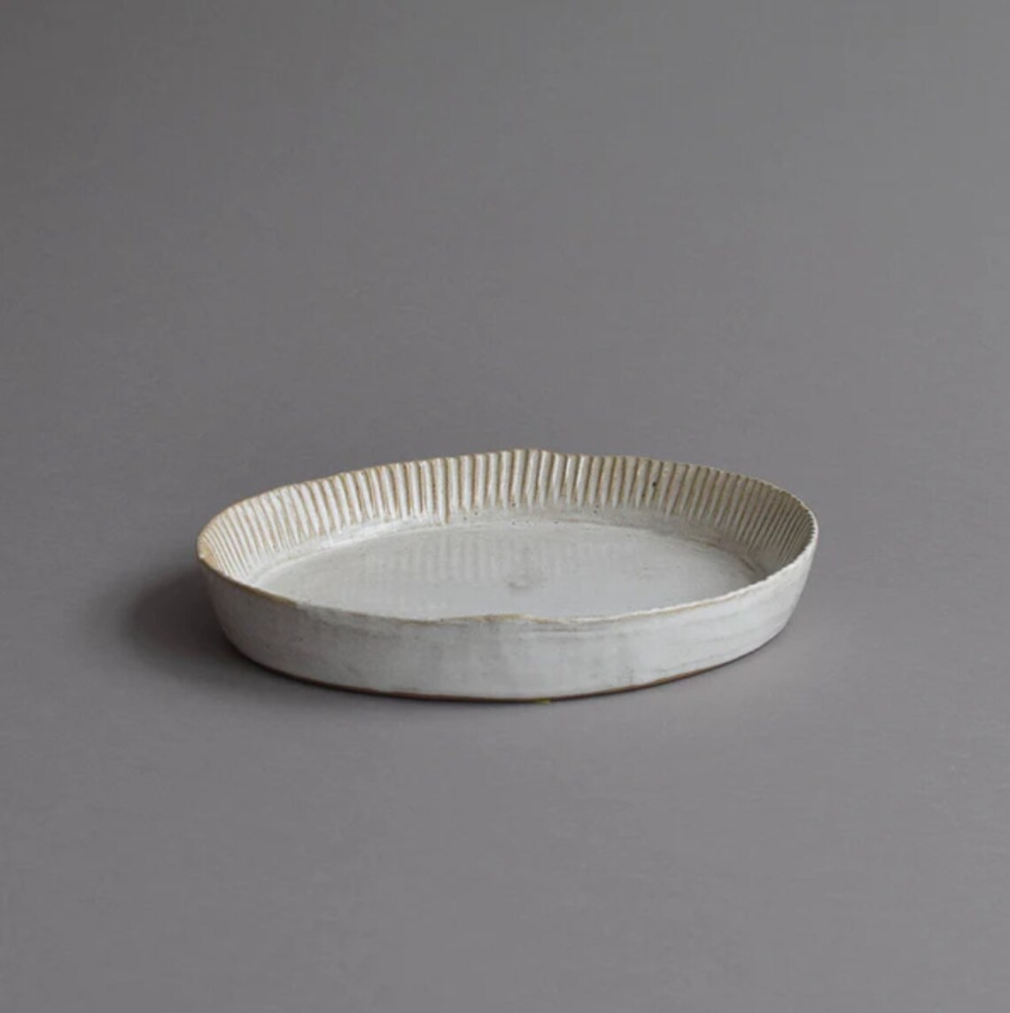 White Glazed Fluted Pie Mould - Etsy