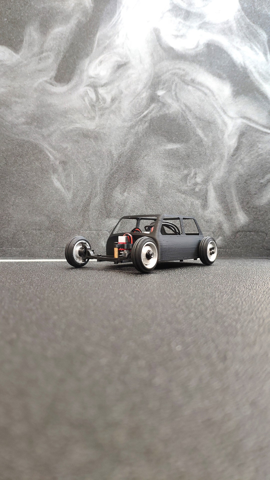 Custom Rat Rod Mini RC Car 1 28 Scale Unassembled Build Kit 89mm ...