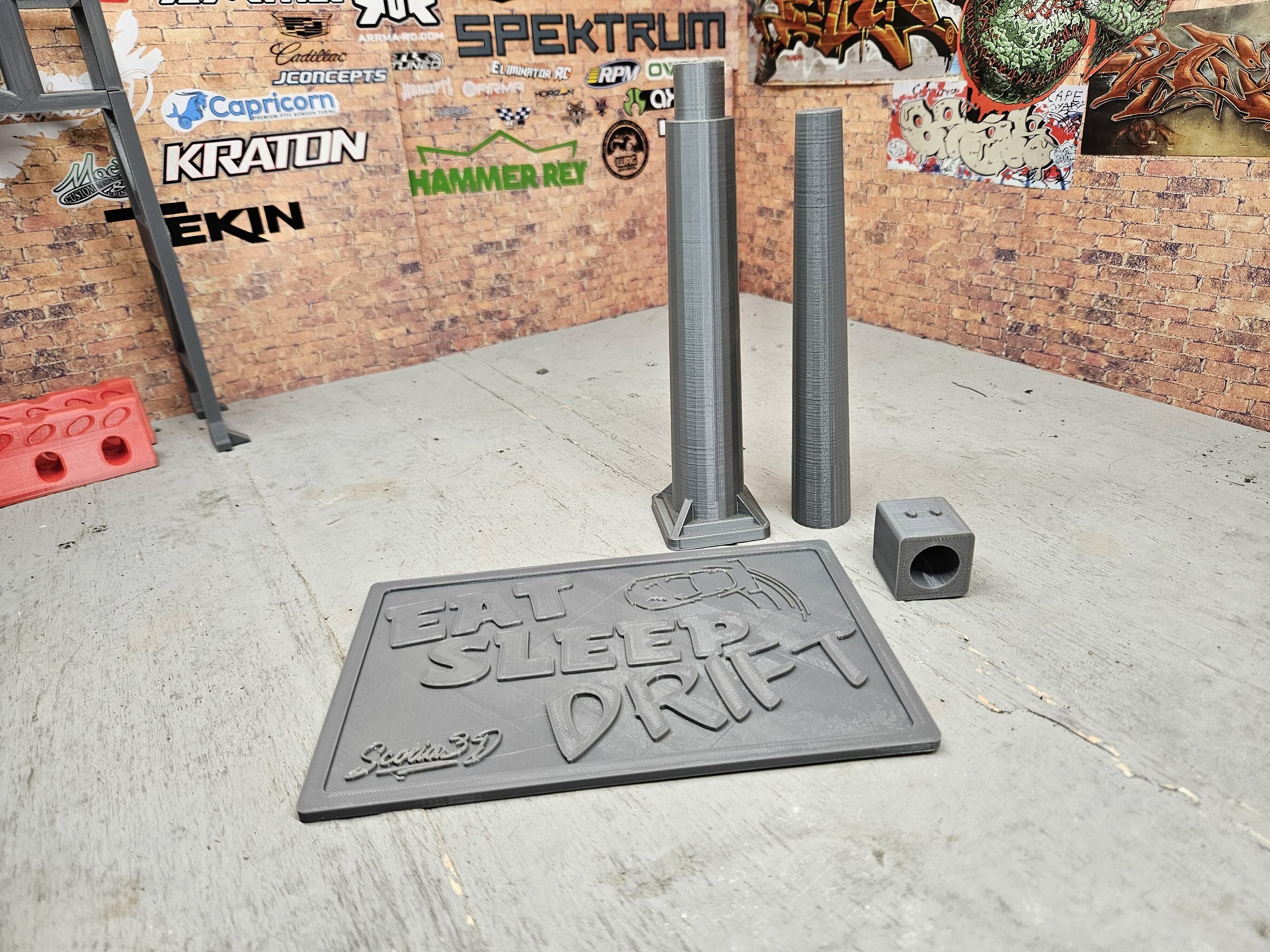 1/10 Scale Eat Sleep Drift Signage and AC Heat Unit Diorama - Etsy