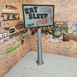 1/10 Scale Eat Sleep Drift Signage and AC Heat Unit Diorama - Etsy