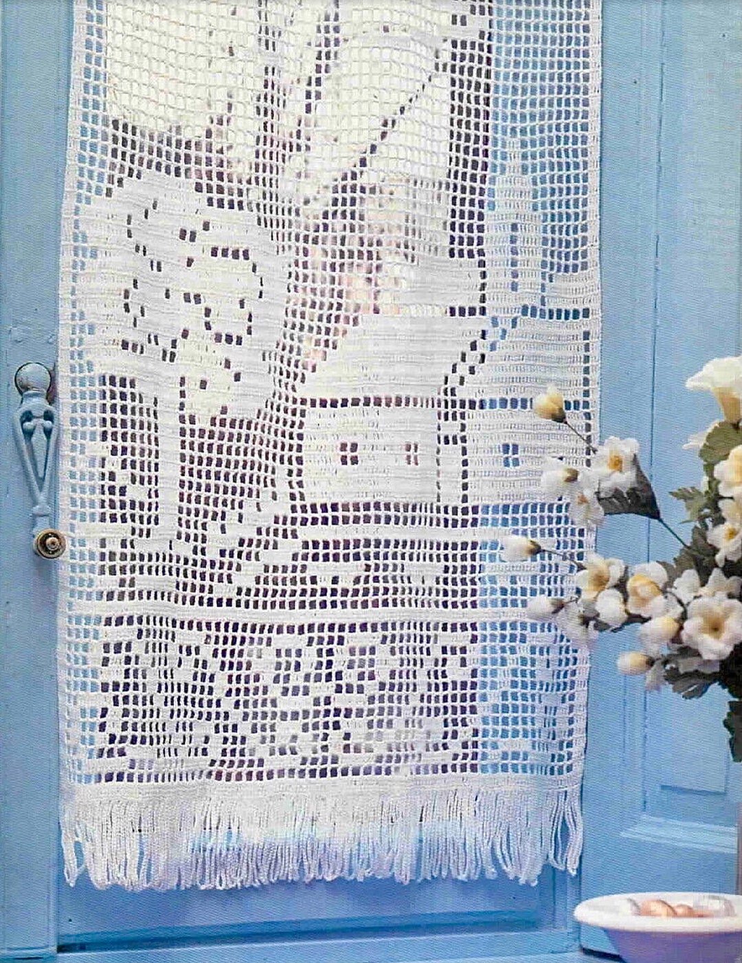 Crochet Curtain Filet Pattern, Vintage Pattern, Crochet Filet Curtains ...