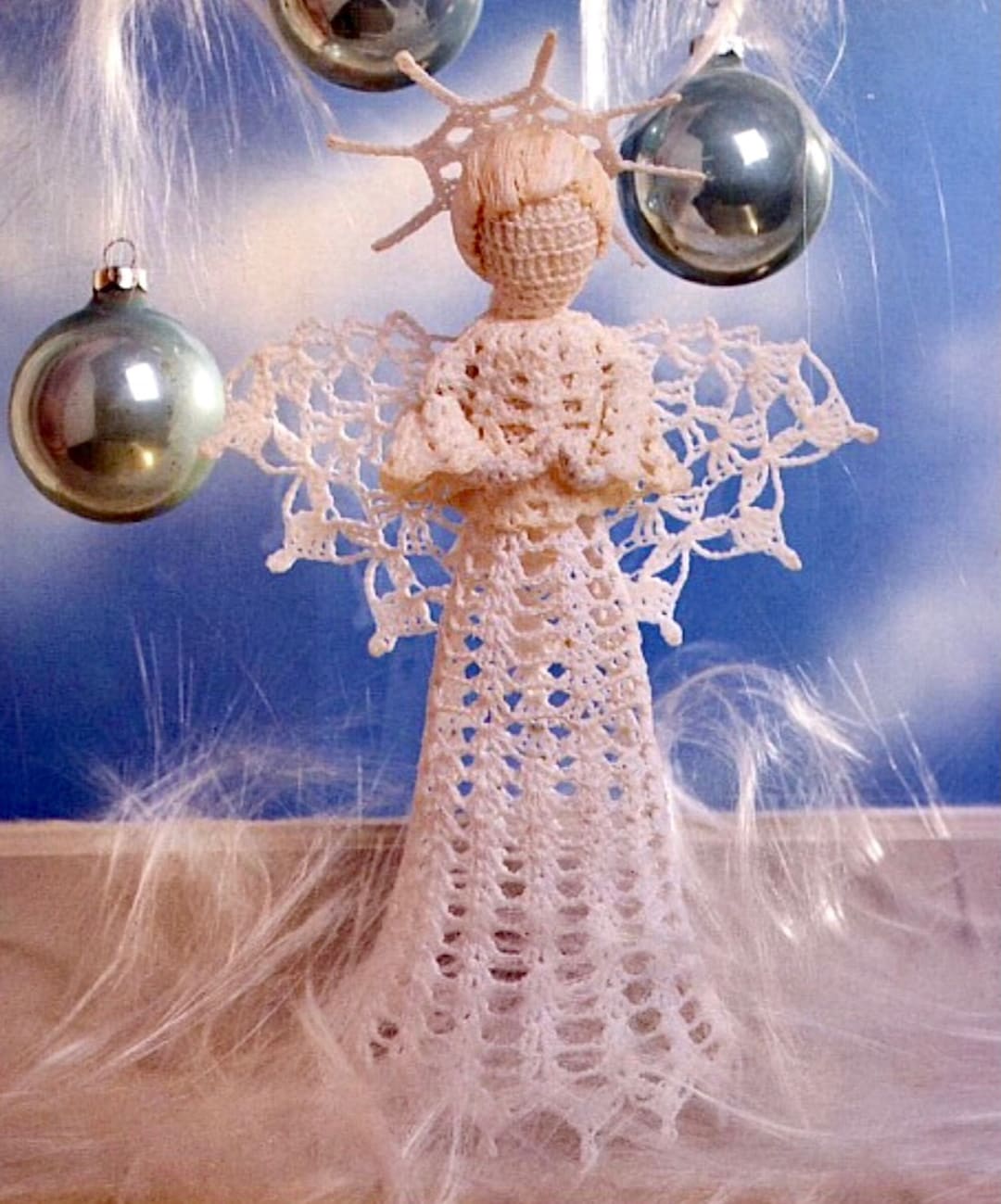 Crochet Angel Christmas Tree Top Pattern, Angel Topper Crochet, Vintage ...