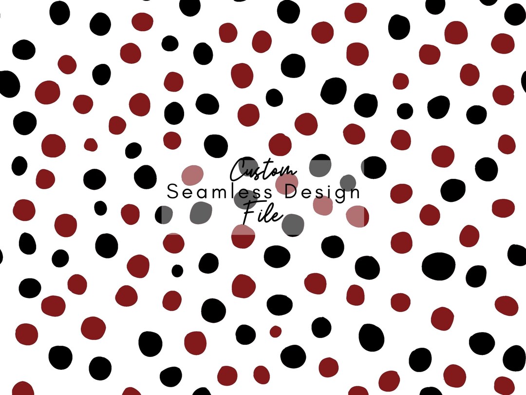 Maroon White and Black Polka Dot Seamless, Maroon White Background ...