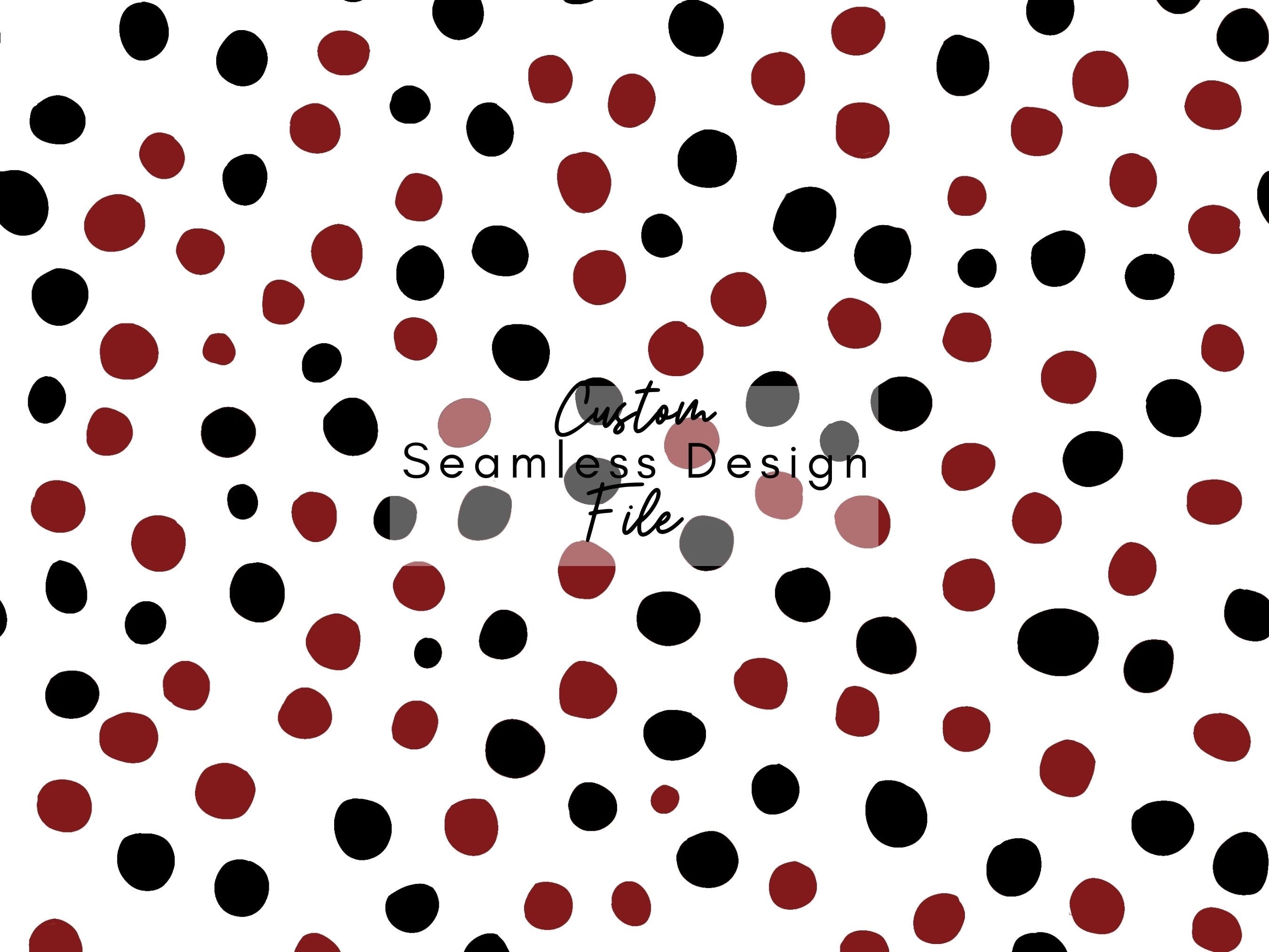 Maroon White and Black Polka Dot Seamless, Maroon White Background ...