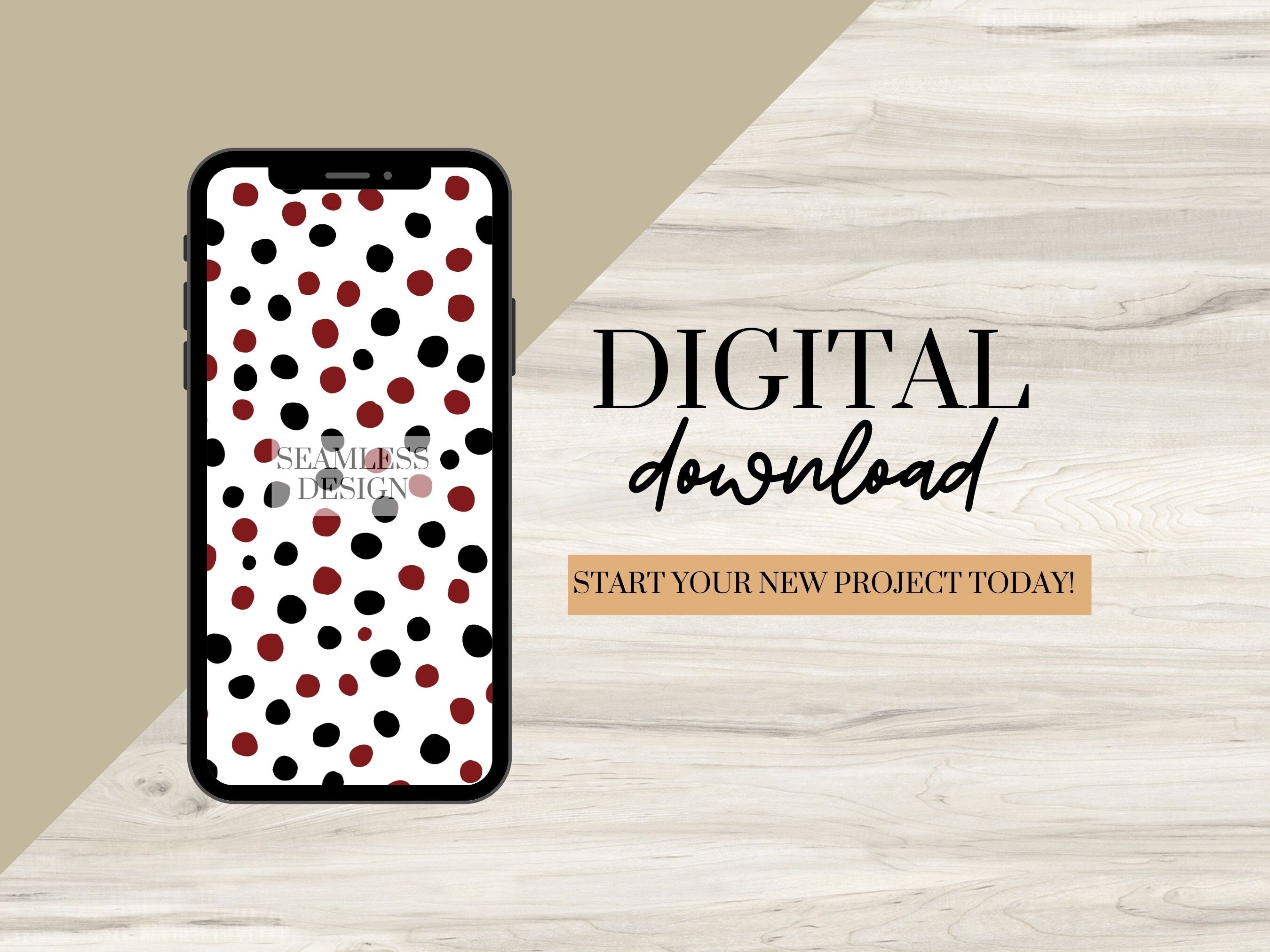 Maroon White and Black Polka Dot Seamless, Maroon White Background ...